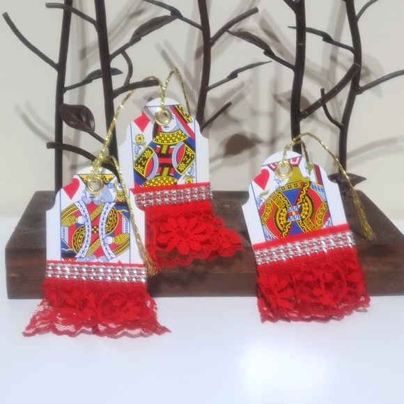Hand Crafted | Party Supplies | Upcycled Poker Playing Cards Lace Gift ...